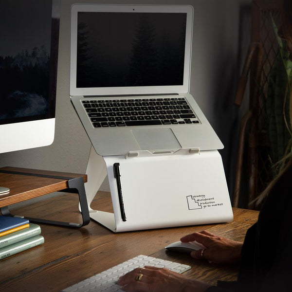 Raised laptop stand for desk store